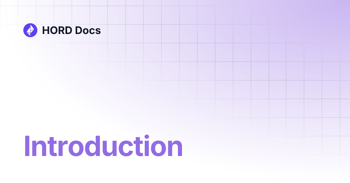 Introduction | HORD Docs