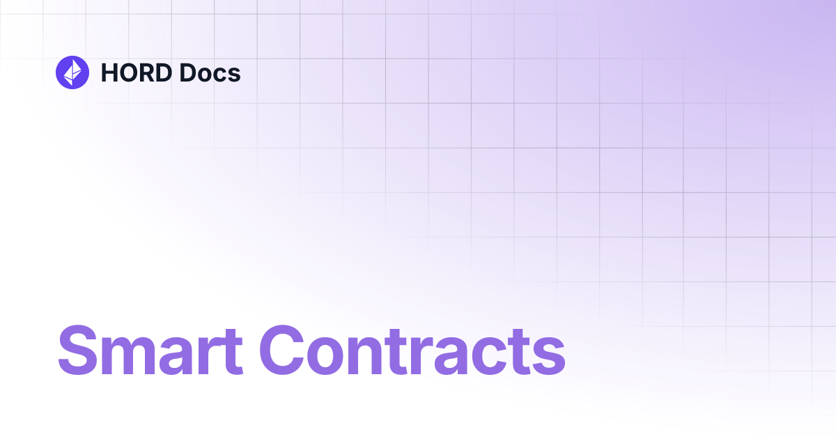 Smart Contracts | HORD Docs