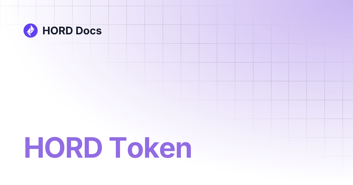 HORD Token | HORD Docs